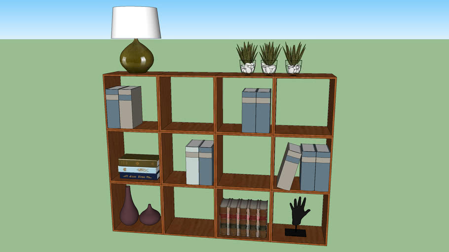 bookcase with decor | 3D Warehouse