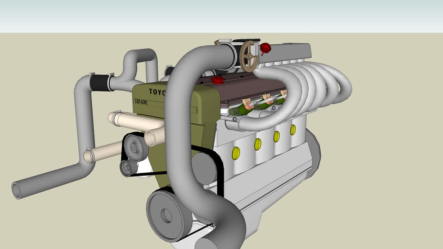 V6 Piston Engine without SP.skp | 3D Warehouse