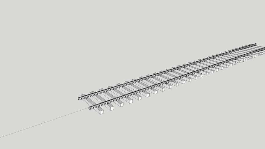 Railroad Track Section | 3D Warehouse