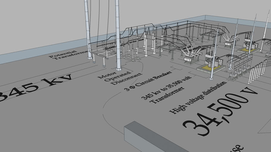 345 Kilovolt Substation | 3D Warehouse