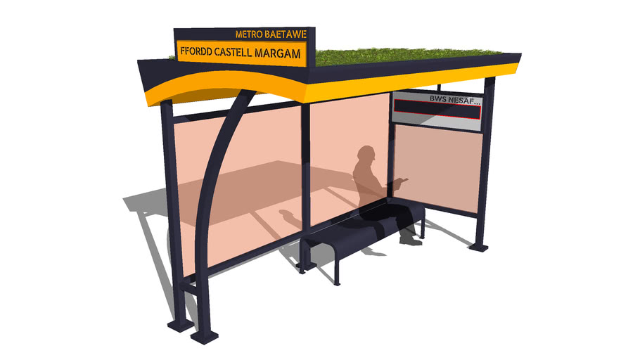 Green Roof Bus Stop | 3D Warehouse