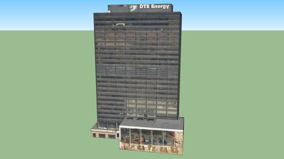 Detroit Edison Plaza, Walker Cisler Building | 3D Warehouse