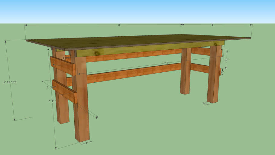 Basic work bench | 3D Warehouse