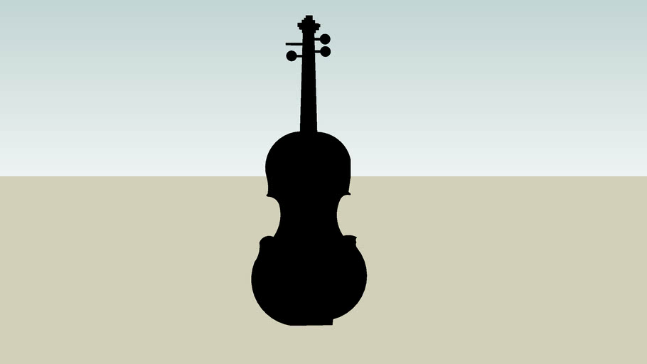 Violin, keman, fiddle, silhouette 2d siluet | 3D Warehouse