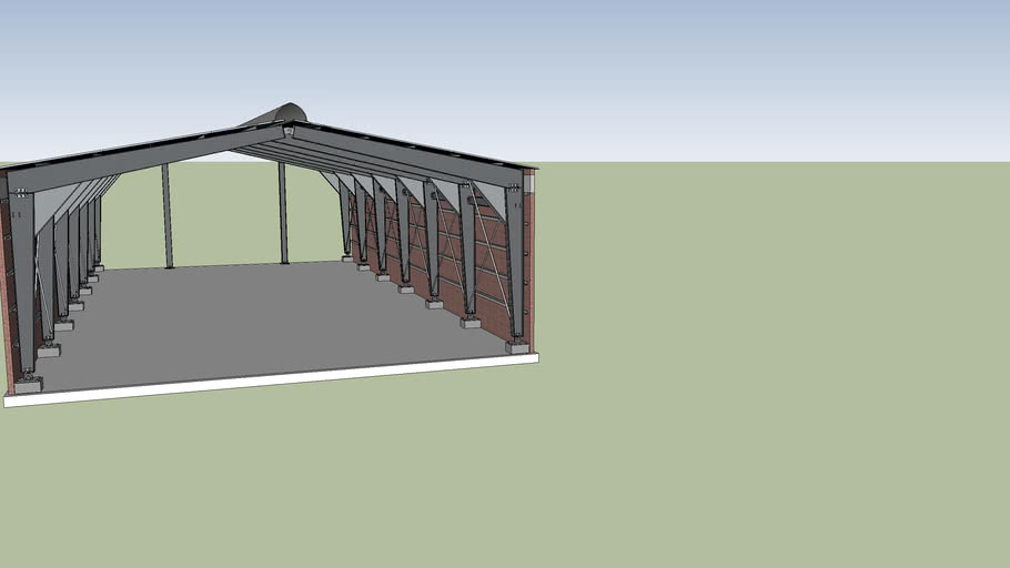 Portal Frame Pin Hinged | 3D Warehouse