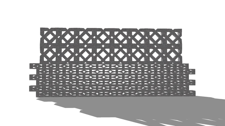 Breezeblock Wall Section | 3D Warehouse