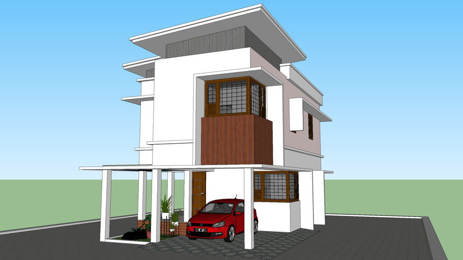 MODERN HOUSE ELEVATION MODEL | 3D Warehouse