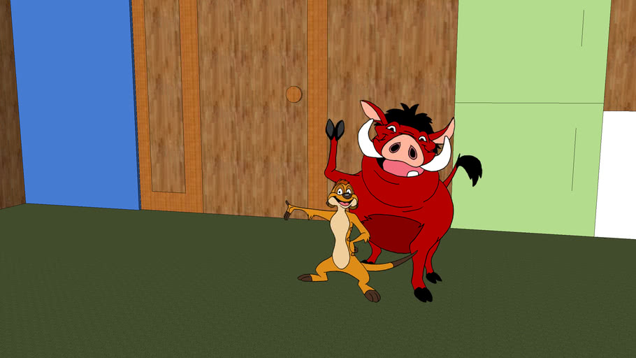 Timon & Pumbaa inside of Aqua Teen House | 3D Warehouse