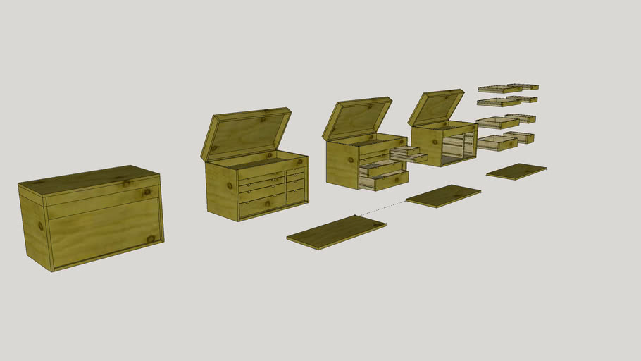 Plywood Tool Chest | 3D Warehouse