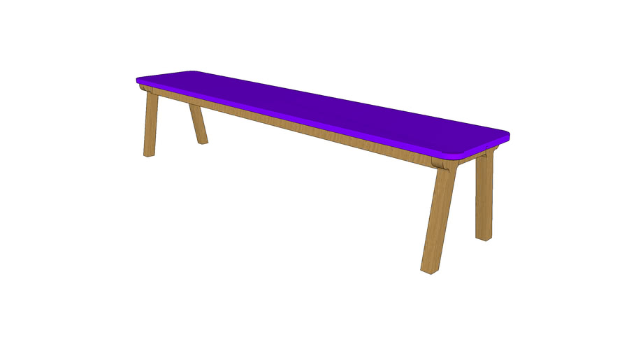 Agent Bench 2100 x 400mm | 3D Warehouse