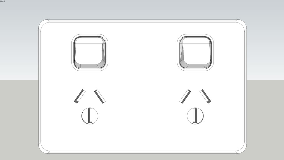 White Double GPO Powerpoint | 3D Warehouse