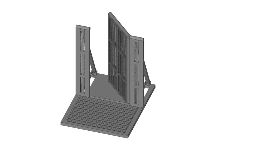 Mojo Aluminium Crowd Barrier - Service Access Gate | 3D Warehouse