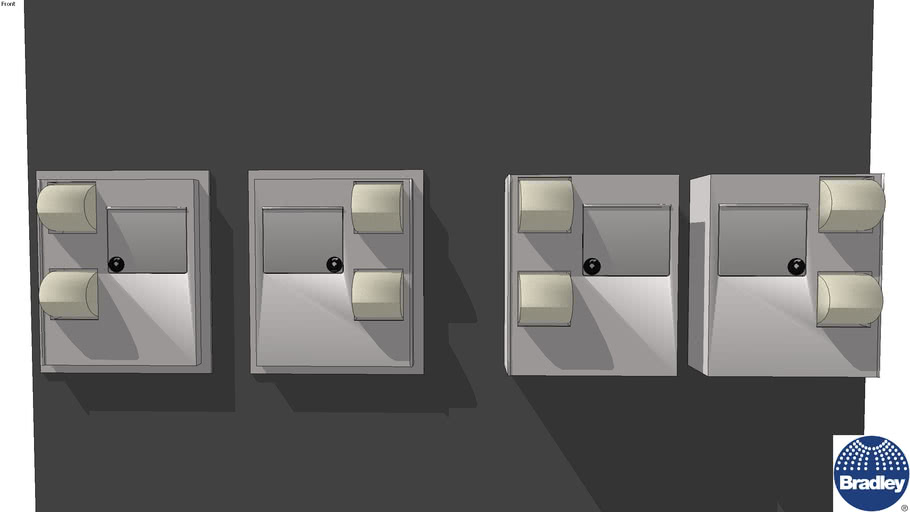 1-Stall Paper Dispenser and Napkin Disposal Unit | 3D Warehouse