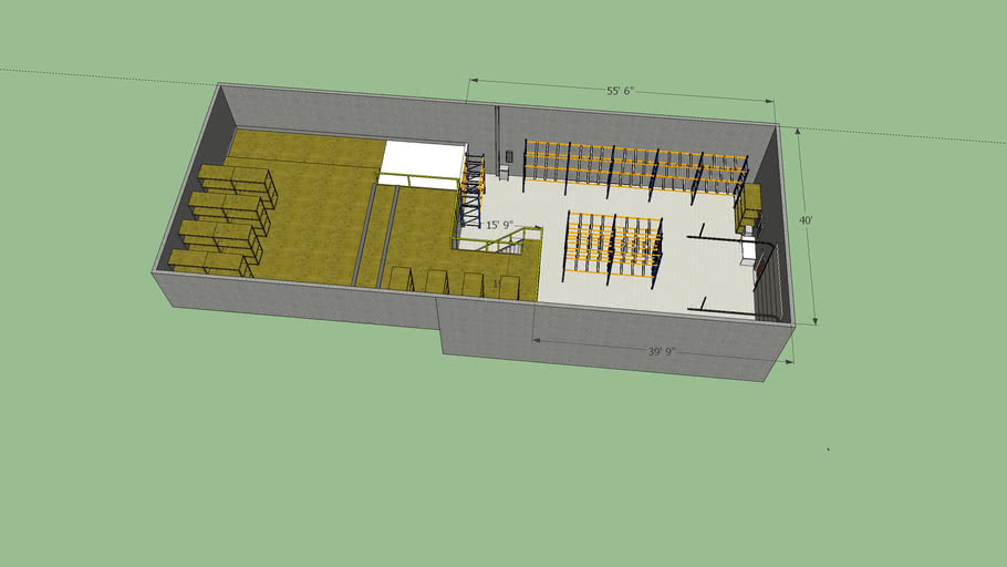 Completed Warehouse wall with center | 3D Warehouse