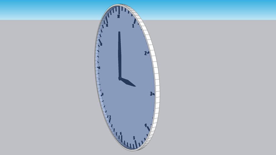 Contemporary Modern Wall Clock | 3D Warehouse