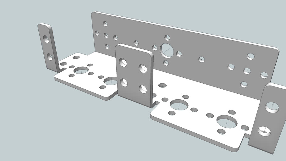 Servo Bracket Dual Inline Multi-Purpose | 3D Warehouse