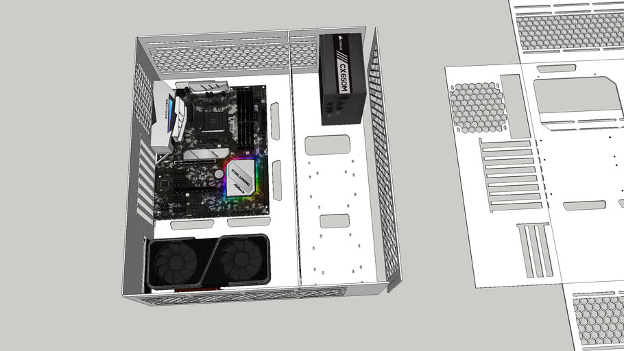 Desk pc case | 3D Warehouse