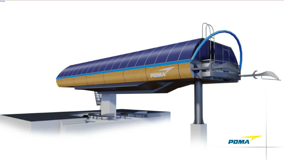 POMA_Monocable_Station 3000pph Snow | 3D Warehouse