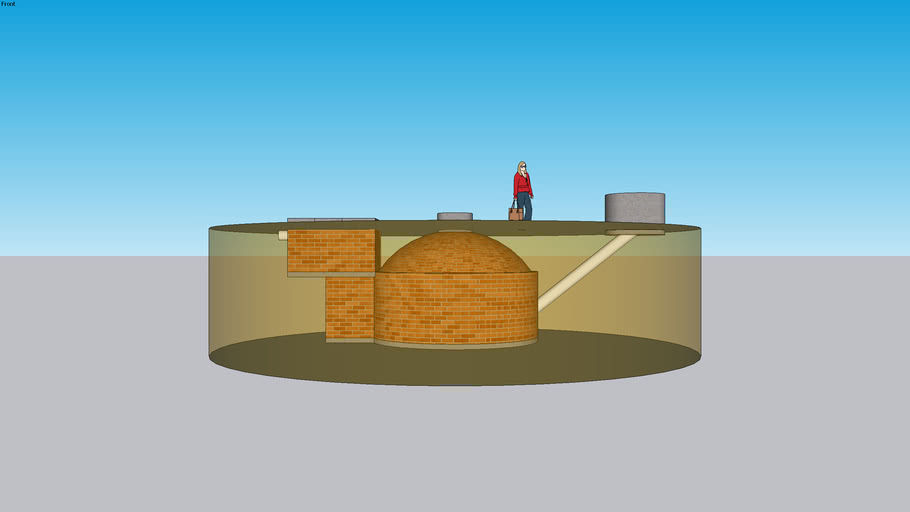 Fixed-dome Biogas | 3D Warehouse