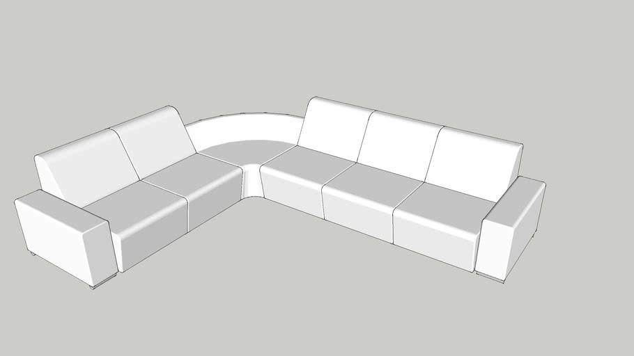 sofá de canto com sistema de som 3+2 lugares esquerdo | 3D Warehouse