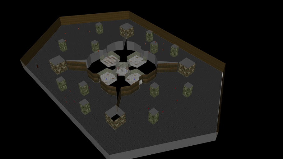 Doom level E2M8 - semi transparent outer walls | 3D Warehouse