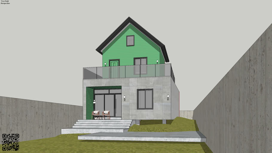 Box House Minimalist House | 3D Warehouse