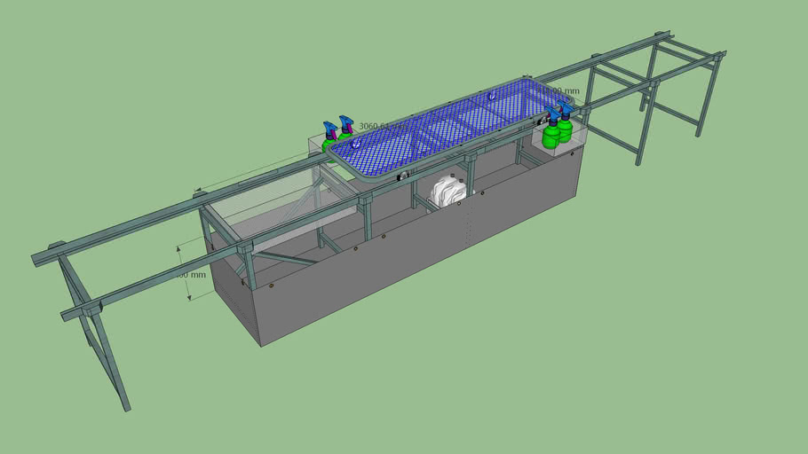 stretcher conveyor system for patient decontamination | 3D Warehouse