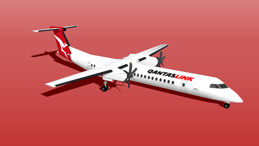 QantasLink Bombardier Dash 8 Q400 Aircraft | 3D Warehouse