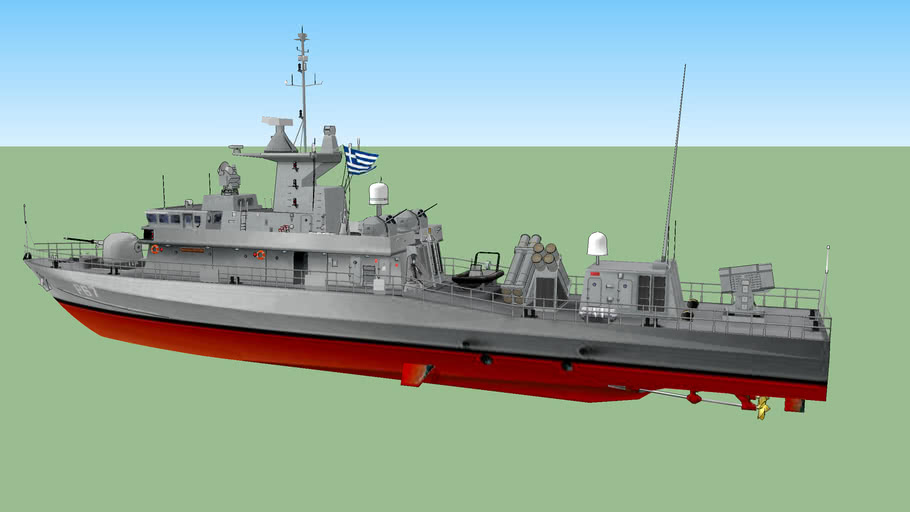Hellenic, Roussen Class (62m Super Vita) Fast Attack Missile Craft | 3D ...