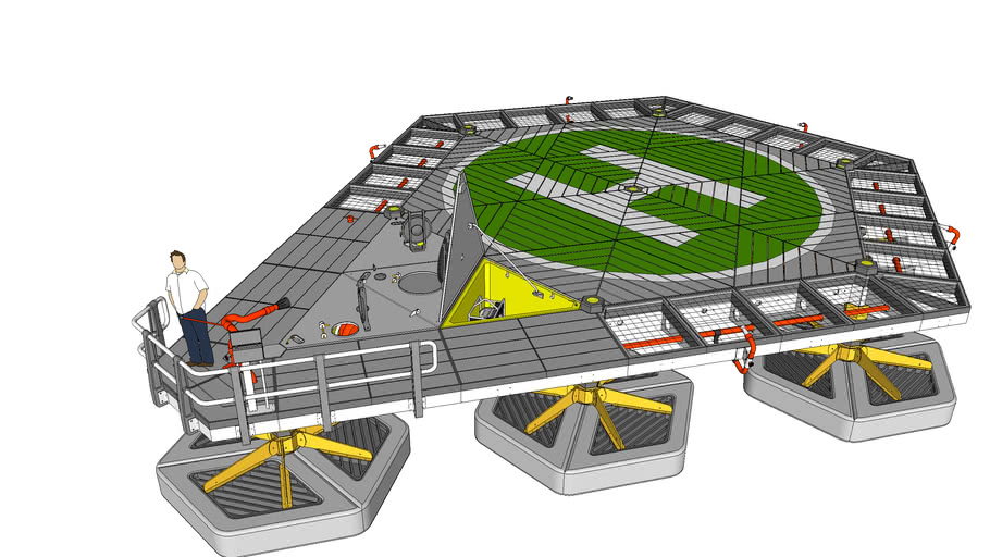 Drijvend dorp, Floating village: Heliport | 3D Warehouse