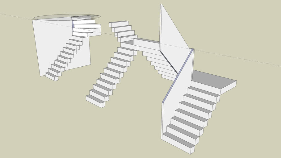 Staircase Study (metric) | 3D Warehouse