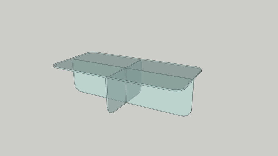 EQ3 Verre Rectangular Coffee Table | 3D Warehouse