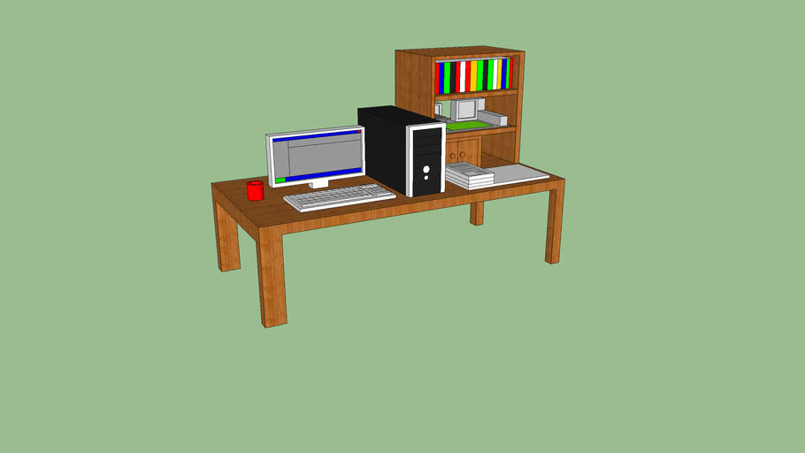 computer & table | 3D Warehouse