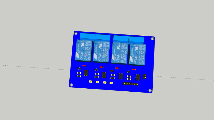 Module Relay 4 Channel | 3D Warehouse