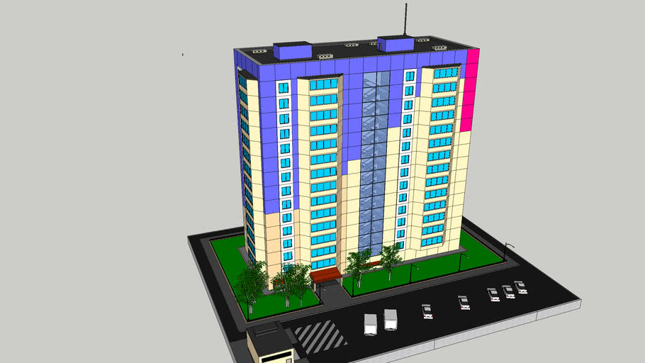 panel multi-storey building | 3D Warehouse