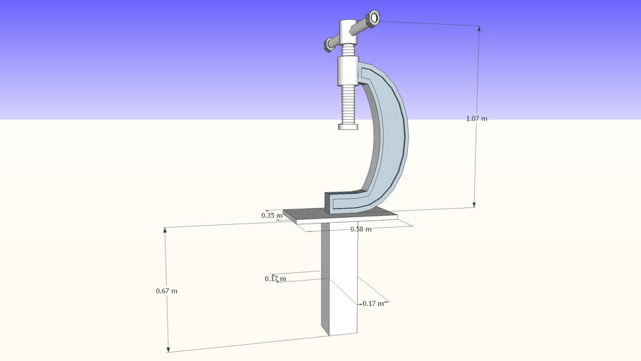 Open Side Pipe Vise 8in | 3D Warehouse