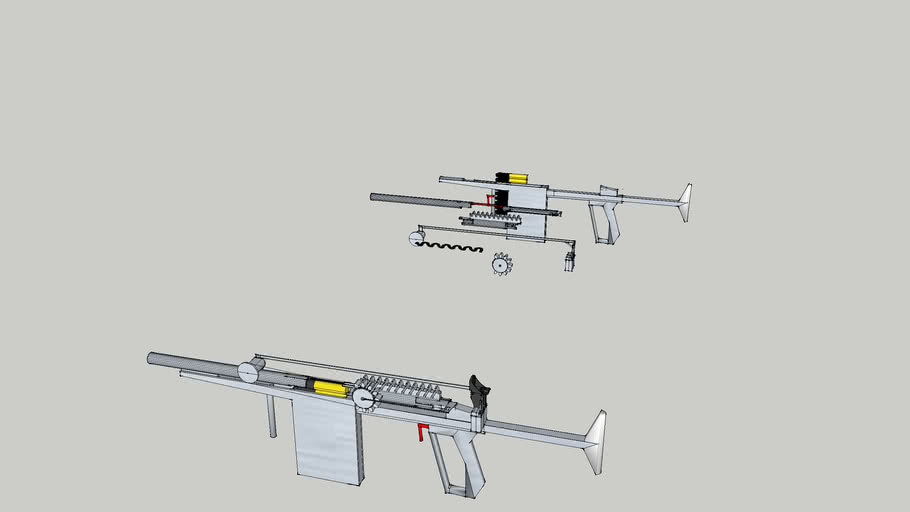 Electrically powered machine gun | 3D Warehouse