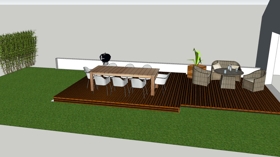 terrasse bois double | 3D Warehouse