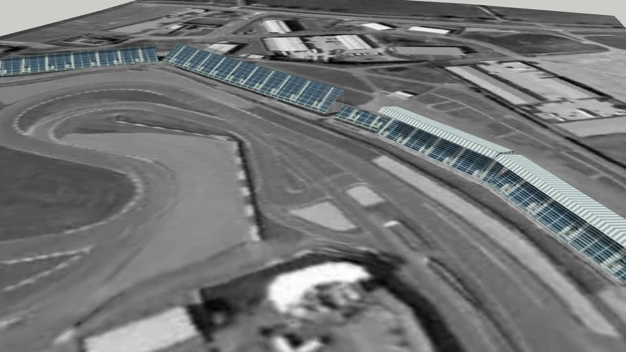 Silverstone Race Circuit - 'Luffield' and 'Woodcote' Stands | 3D Warehouse