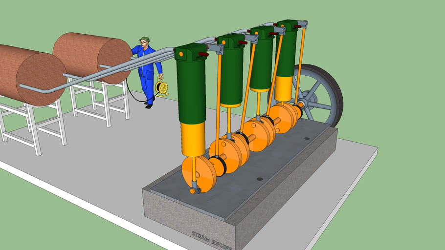 Working Steam Engine | 3D Warehouse