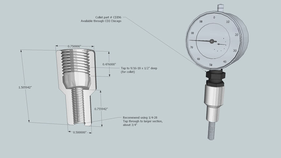 adjustable indicator attachment | 3D Warehouse