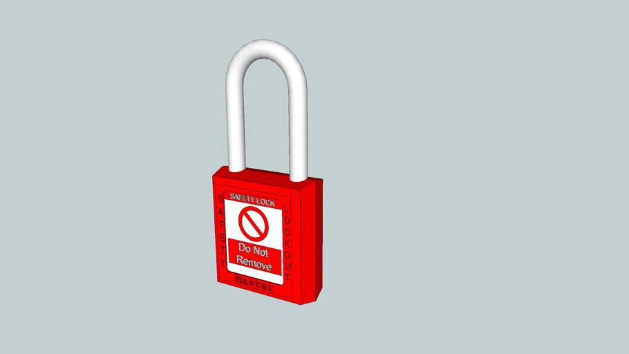 Master Lock Safety Padlock | 3D Warehouse