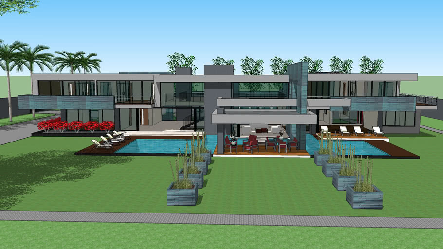 Big modern house | 3D Warehouse