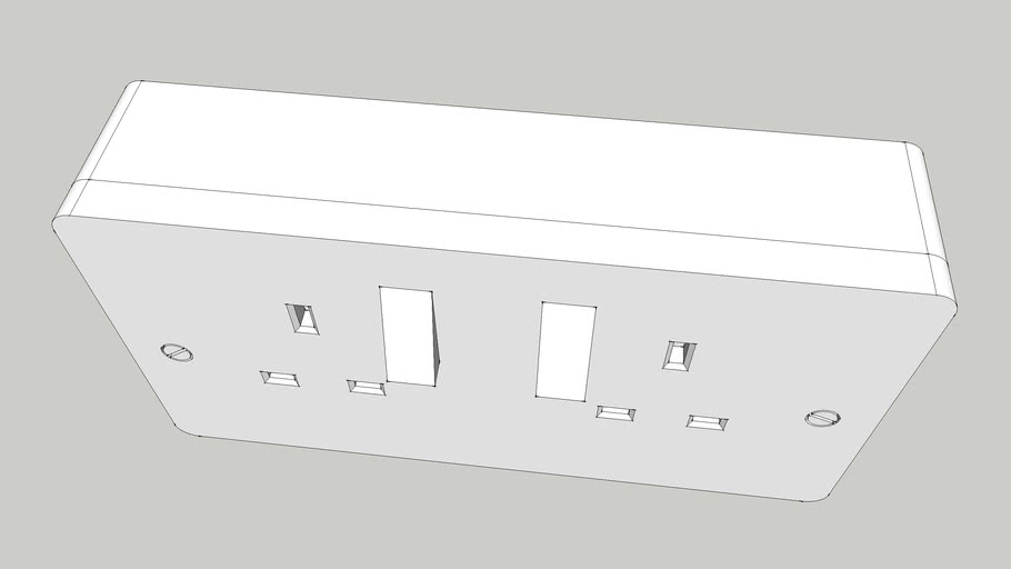 Socket - 2 gang | 3D Warehouse