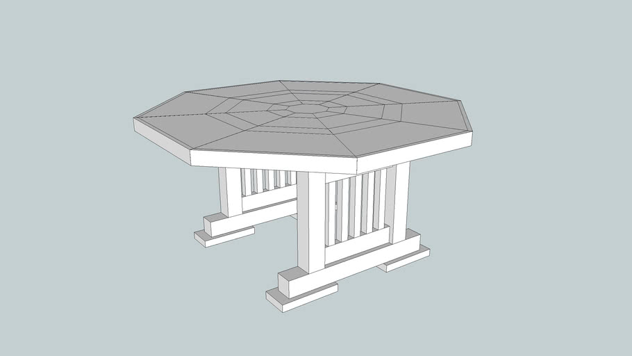 Mission Style Octagon Table | 3D Warehouse