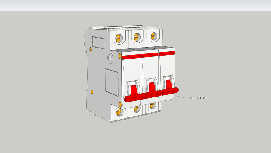 MCB 3 Phase model 3D | 3D Warehouse