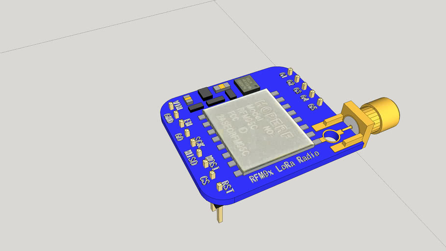 LoRa RFM9x Transeiver | 3D Warehouse