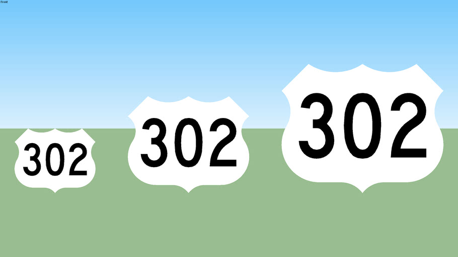 U.S. 302 Sign | 3D Warehouse