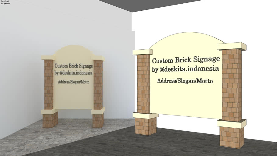 Brick Signage Custom | 3D Warehouse
