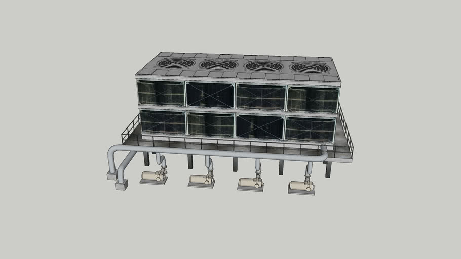 4-Cell Cooling Tower | 3D Warehouse